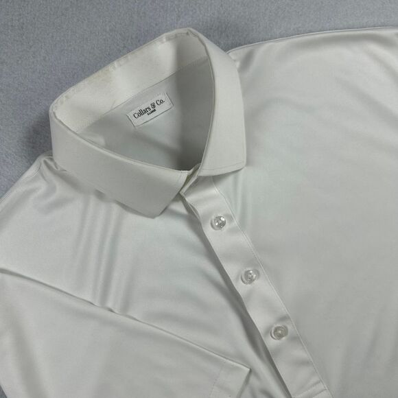 Collars & Co. | Shirts | Collars Co Polo Shirt Mens Xl White Dress Collar Business Casual Preppy ...